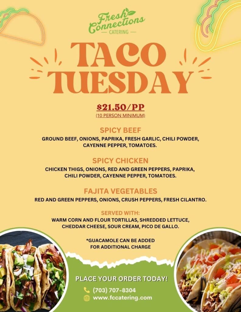 Seasonal Menus - Fresh Connections Catering