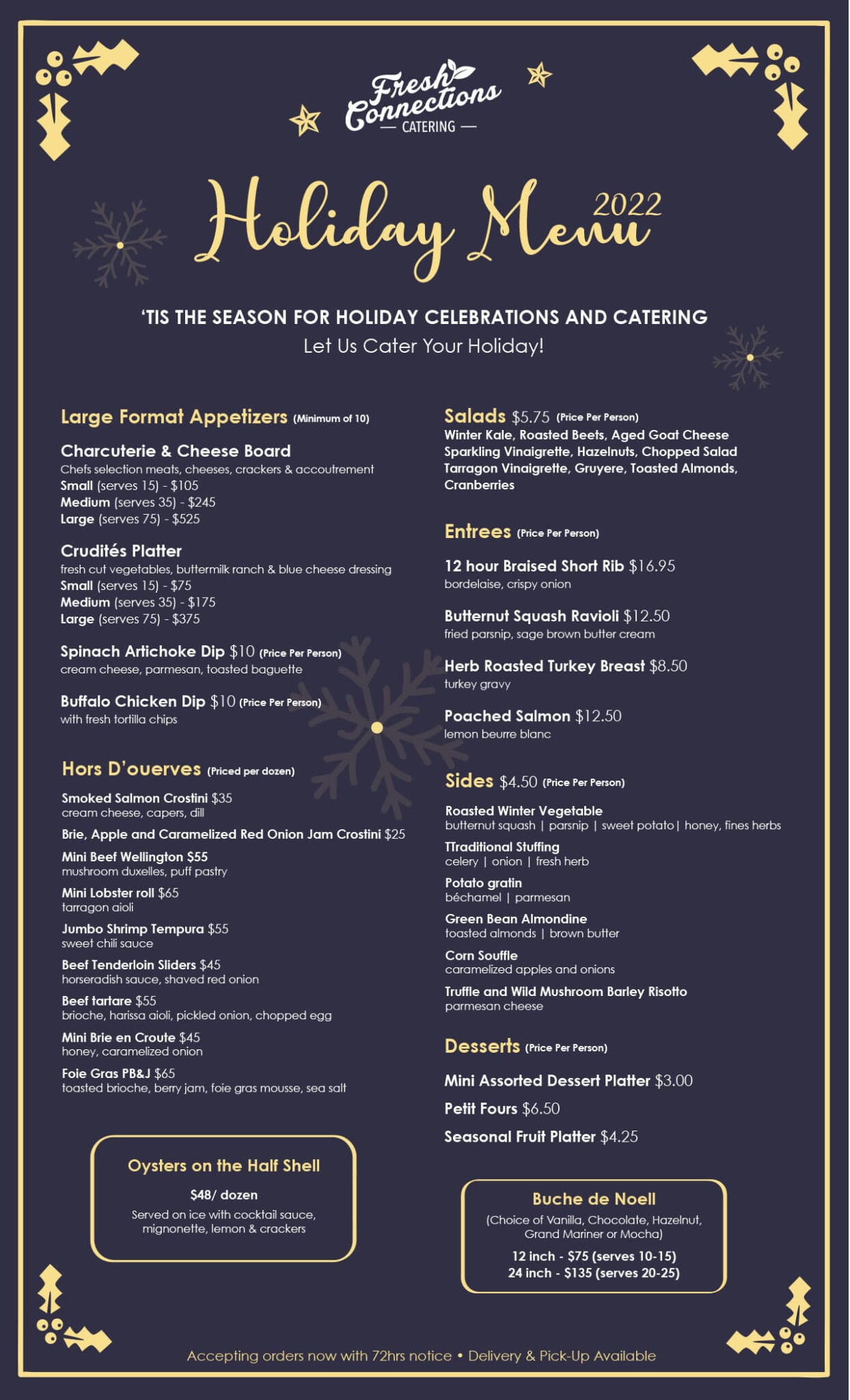 Seasonal Menus - Fresh Connections Catering